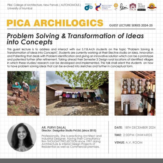 Guest Lecture on “Archilogics: Problem Solving & Transformation of Ideas into Concepts” | PiCA
